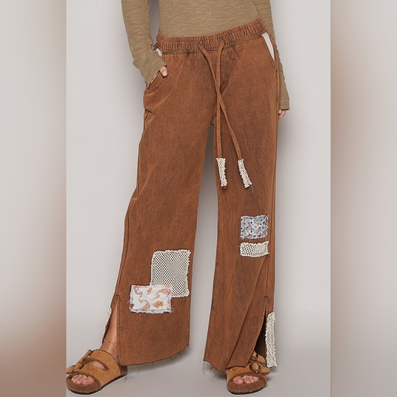 POL | Pants & Jumpsuits | Pol Rustic Charcoal Patchwork Pants | Poshmark